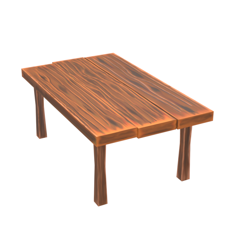 Hand Painted Wooden Table Free 3D Model in Table 3DExport