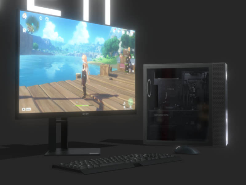 Omen Gaming pack 3D Model in Computer 3DExport