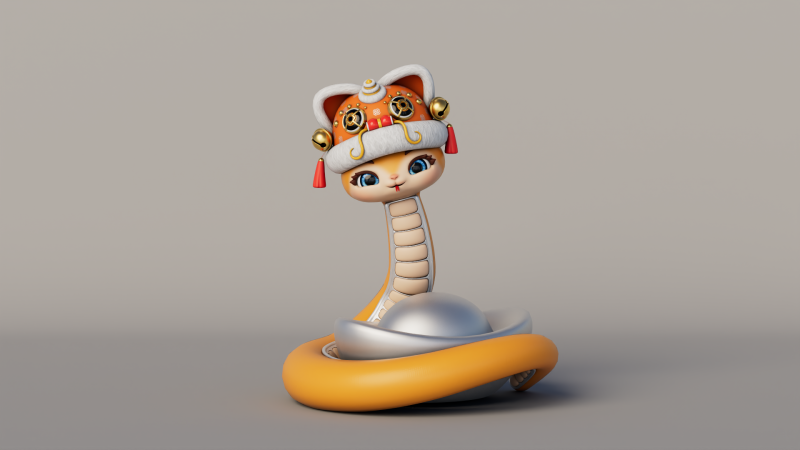 Rigged Cartoon Snake 3D Model in Cartoon 3DExport