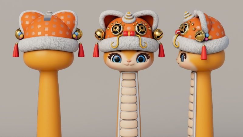 Rigged Cartoon Snake 3D Model in Cartoon 3DExport