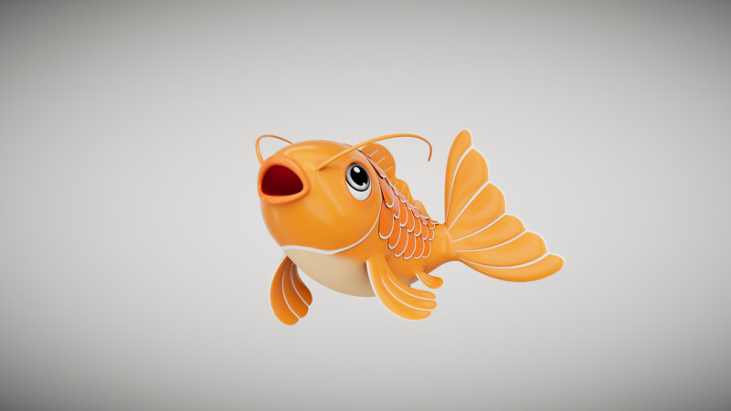 Rigged Cartoon Fish 3D Model in Cartoon 3DExport