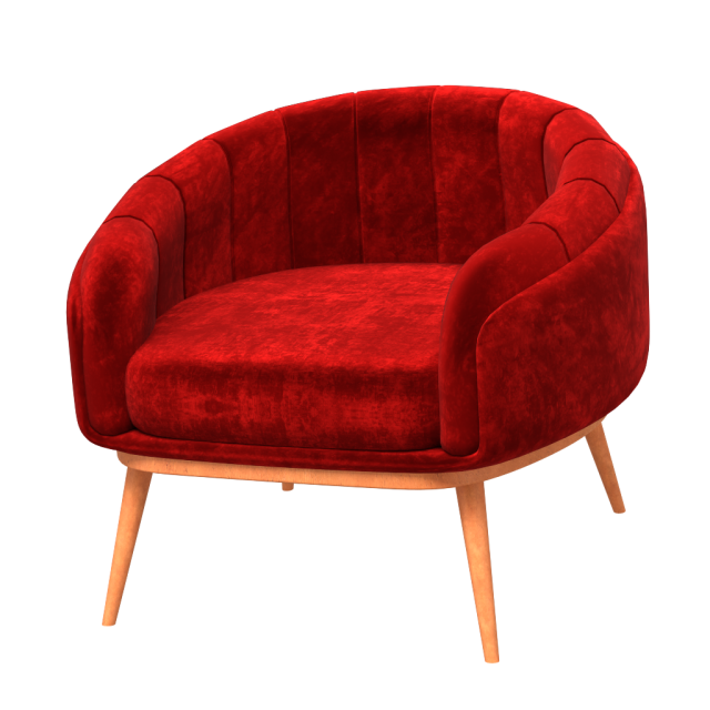 Velvet Sofa Chair 3D Model in Stool 3DExport
