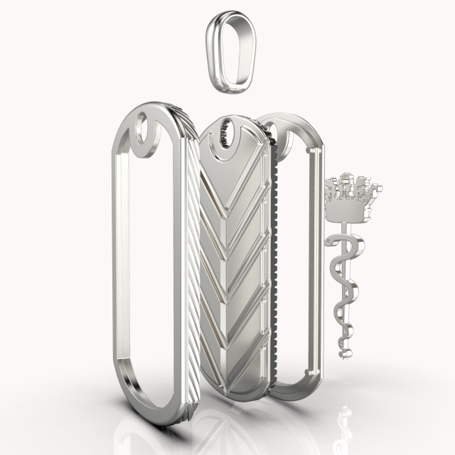 Jewelry PENDANT TOKEN snake and crown Printable STL 3D Print Model in ...