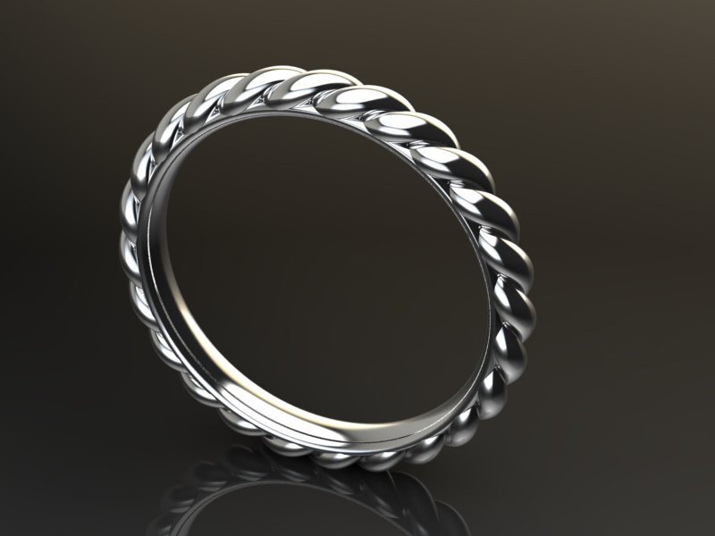 Printable jewelry spiral wedding ring STL 5-10 US sizes 3D Print Model ...