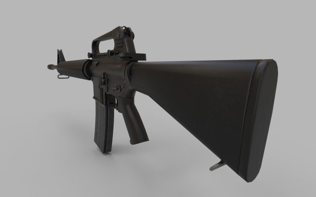 M16A4 Assault Rifle Low-poly 3D Model in Assault Rifles 3DExport