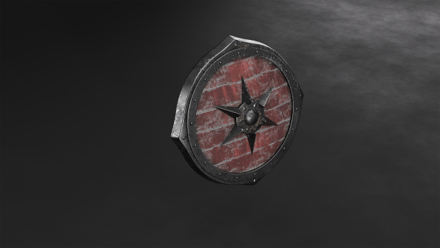 Viking Shield 3D Model in Shield 3DExport