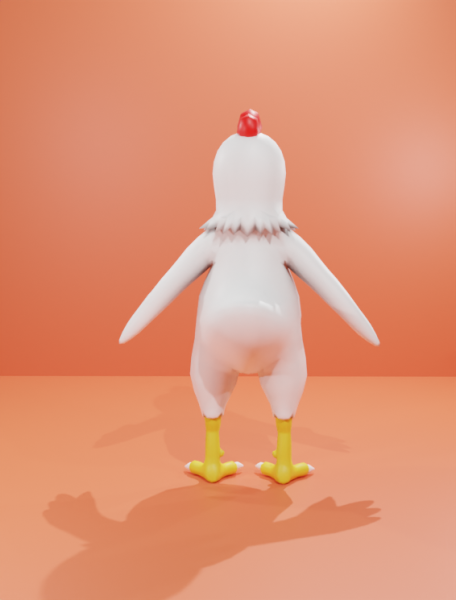 Cartoon Chicken 3D Model in Bird 3DExport