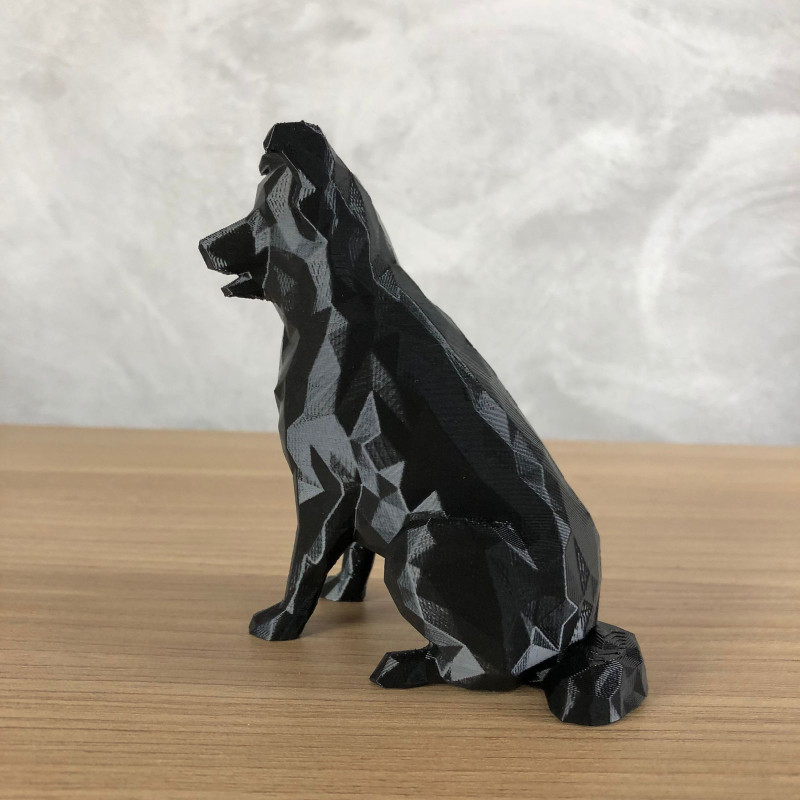 Low Poly Border Collie 3D Print Model in Decor 3DExport