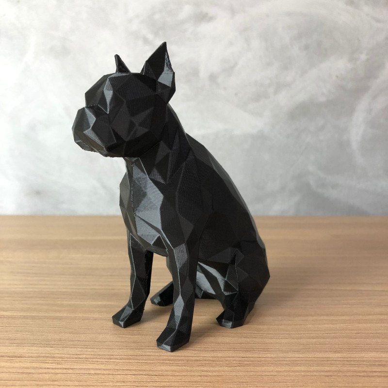 Low Poly Boston Terrier 3D Print Model in Decor 3DExport