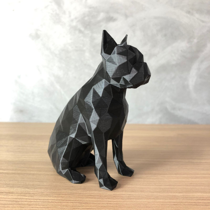 Low Poly Boston Terrier 3D Print Model in Decor 3DExport