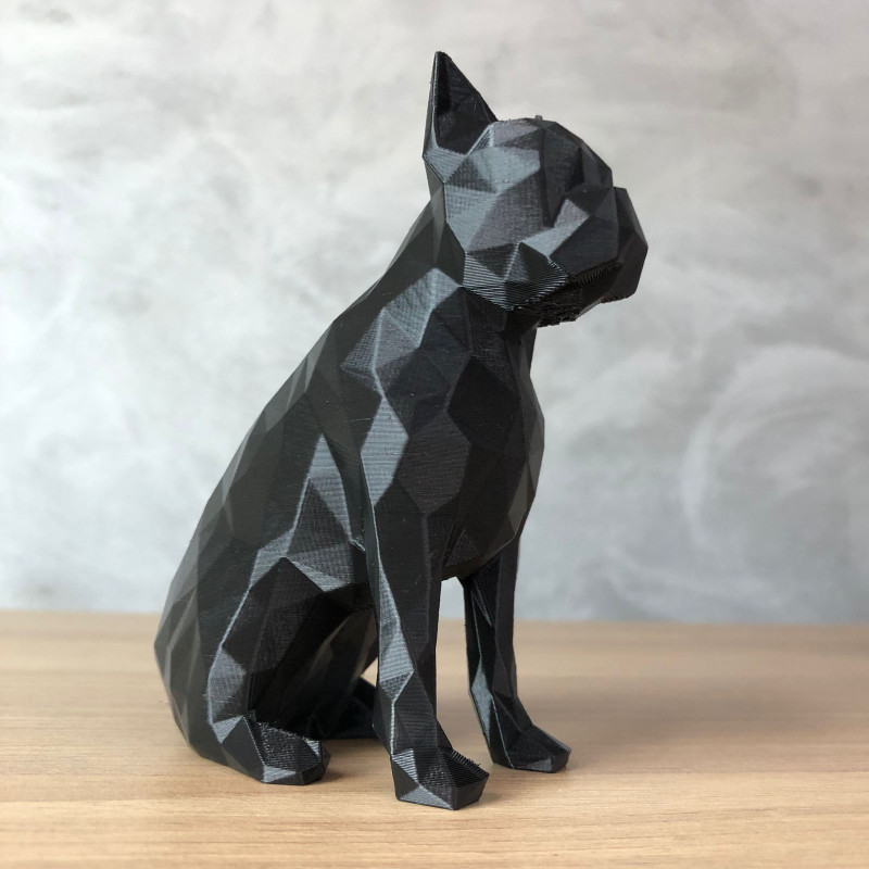Low Poly Boston Terrier 3D Print Model in Decor 3DExport