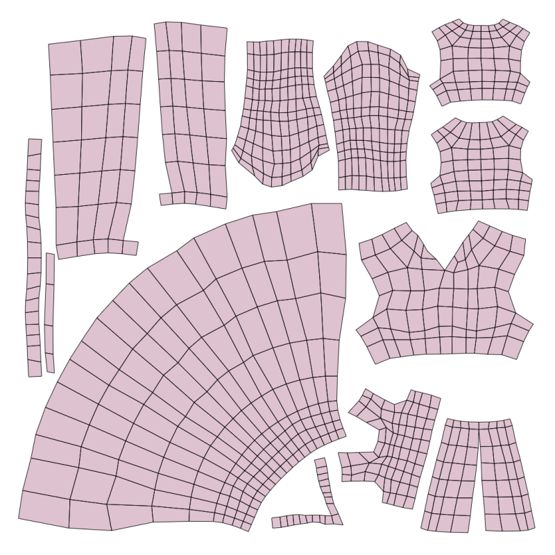 Traditional Korean Hanbok with Character Low-poly Model 3D in Pakaian ...