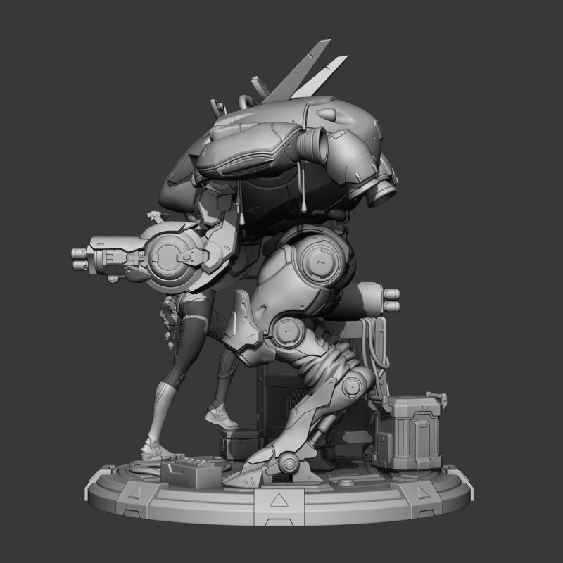 Dva - Overwatch Anime Figures Ready to Print 3D Print Model in ...
