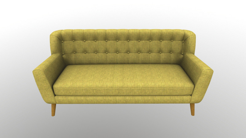 Fabric Sofa 3D Model in Sofa 3DExport