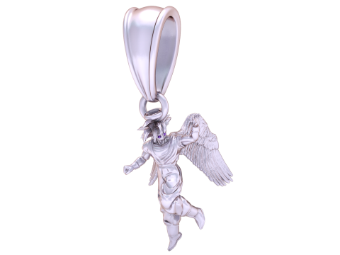 Pendentif ange imprimable en 3D avec Halo Modèles 3D en vedette in ...