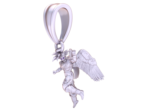 Pendentif ange imprimable en 3D avec Halo Modèles 3D en vedette in ...