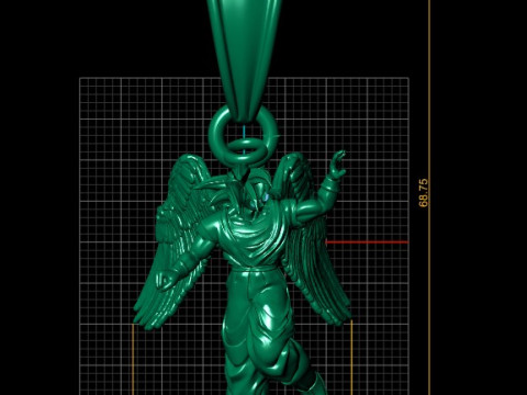 Pendentif ange imprimable en 3D avec Halo Modèles 3D en vedette in ...