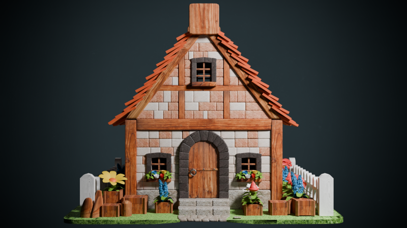Medieval Cottage 3D Model in Buildings 3DExport