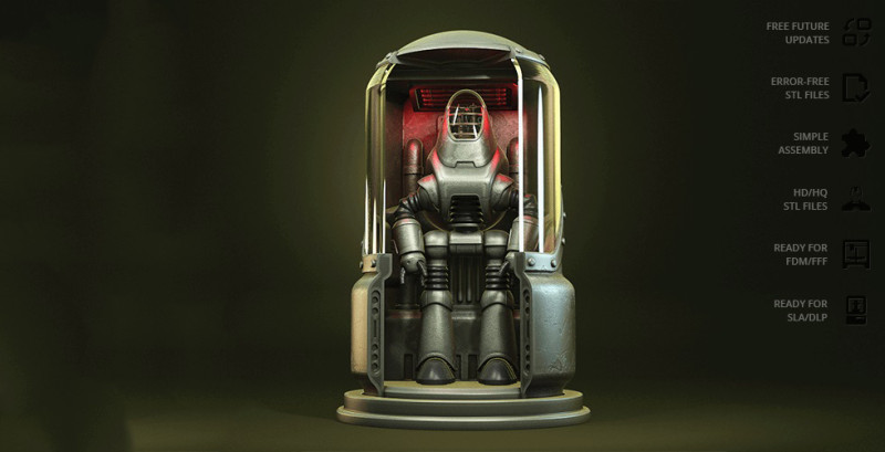 Protectron Figures Ready to 3D Print Model in Monsters & Creatures 3DExport