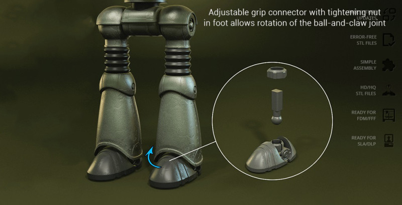 Protectron Figures Ready to 3D Print Model in Monsters & Creatures 3DExport