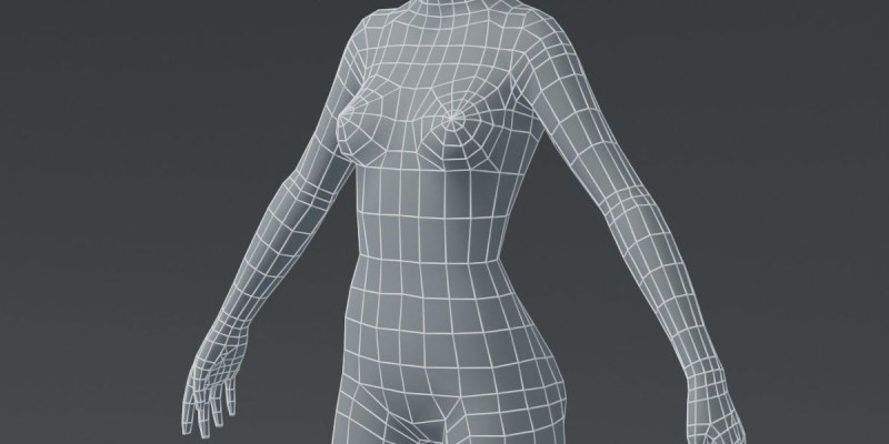 Female Body Base Mesh 3D Model in Woman 3DExport