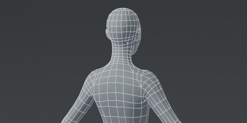 Female Body Base Mesh 3D Model in Woman 3DExport