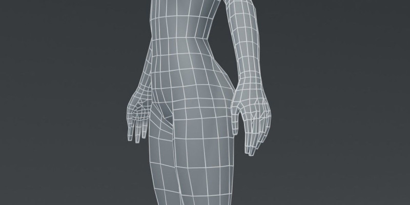 Female Body Base Mesh 3D Model in Woman 3DExport
