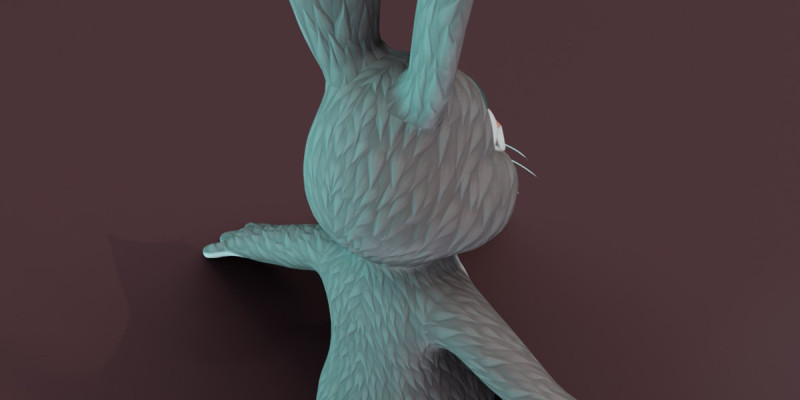Cartoon Rabbit Animated 3D Model in Cartoon 3DExport