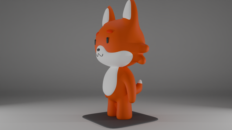 Fox Character 3D Model in Fantasy 3DExport