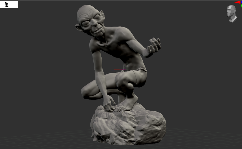 Gollum Iconic Character from The Lord of the Rings 3D Print Model in ...