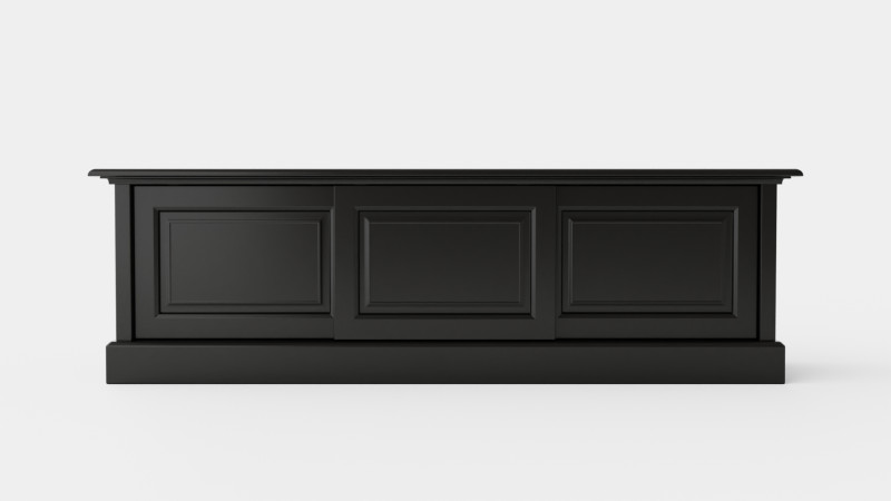 Montauk media bench black 3D Model in Bench 3DExport