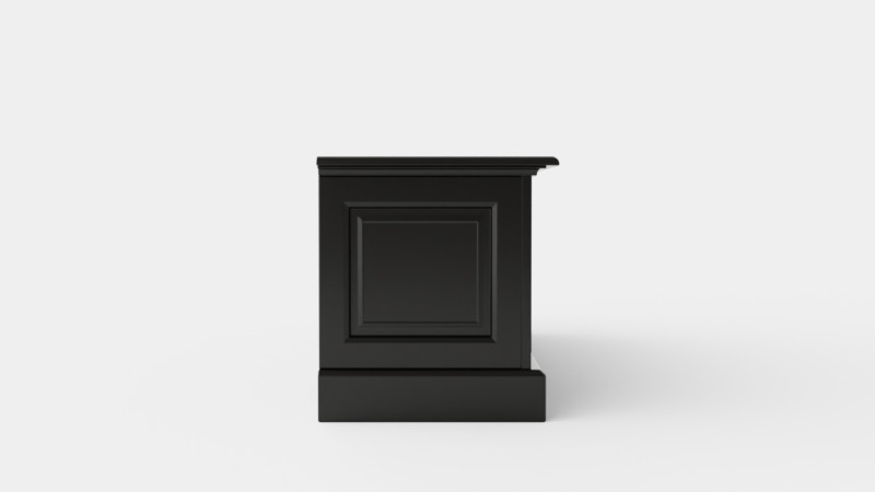 Montauk media bench black 3D Model in Bench 3DExport