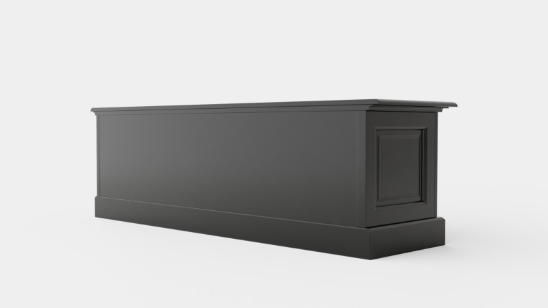 Montauk media bench black 3D Model in Bench 3DExport