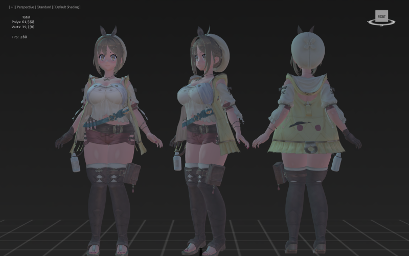 3DsMax Biped model StoutReisalin 3D Model in Woman 3DExport