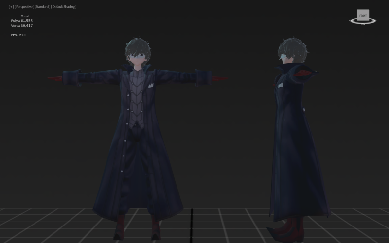 3DsMax Biped model Persona5 Joker Battle 3D Model in Man 3DExport