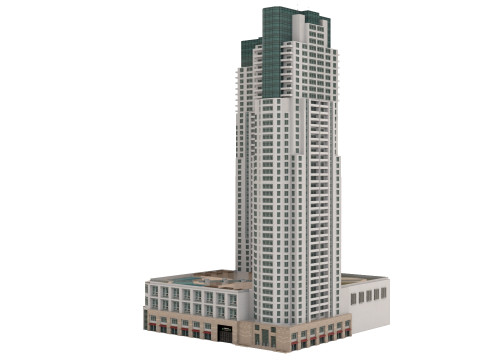 High-rise hotel with 22 floors 3D Model in Buildings 3DExport