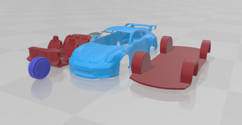 Porsche 911 TECHART GTstreet R 2022 - Separate Parts 3D Print Model in ...