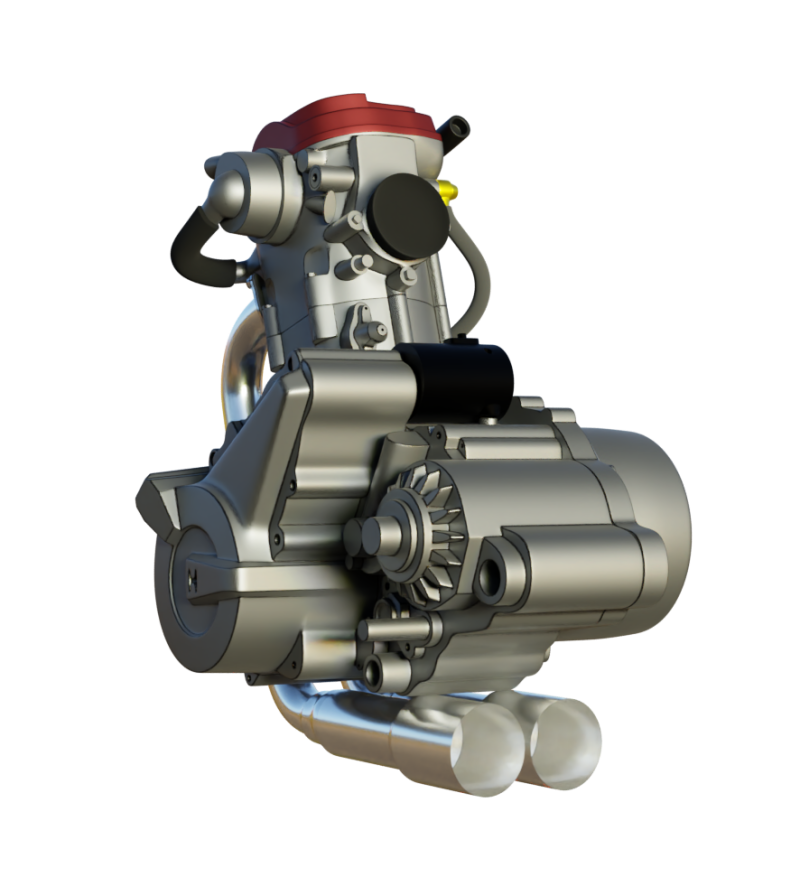 Husqvarna sm te 660 engine 3d customizeable model 3D Model in Motorcycle 3DExport
