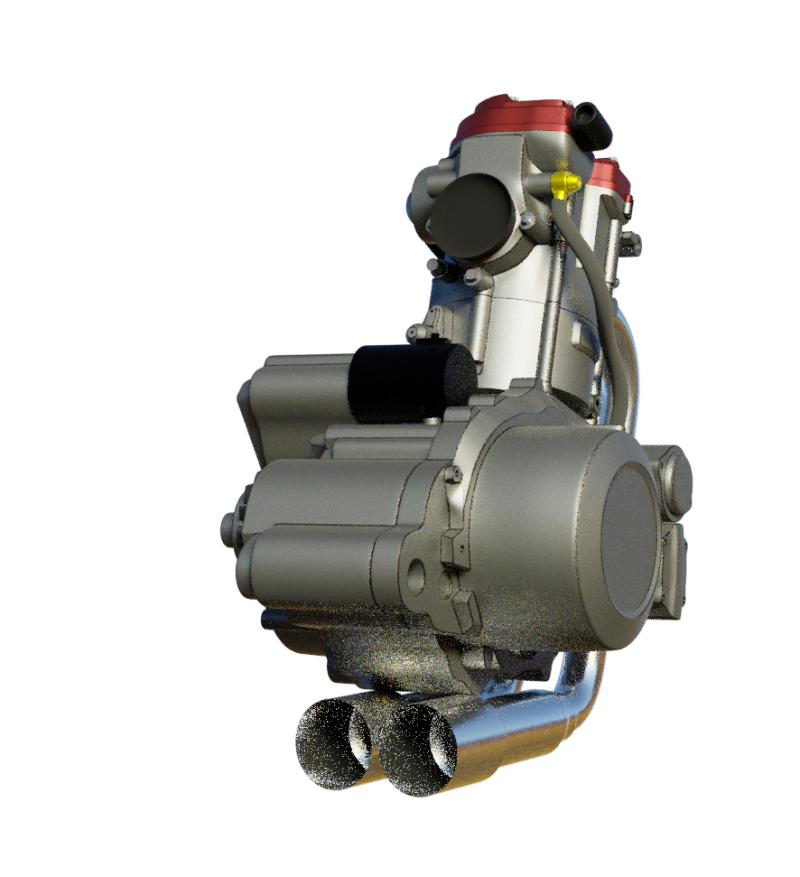Husqvarna sm te 660 engine 3d customizeable model 3D Model in Motorcycle 3DExport
