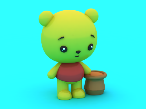 Lindo dúo de osos con tarros de miel Adorables figuras de dibujos ...