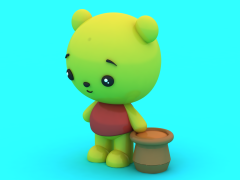 Lindo dúo de osos con tarros de miel Adorables figuras de dibujos ...