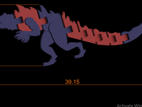 Model Cetak 3D Naga Berduri Mekanik Dinosaurus Lapis Baja Artikulasi ...