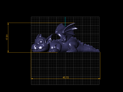 Estatueta de dragão sonolento sombra fofa fantasia bebê dragão Modelo ...