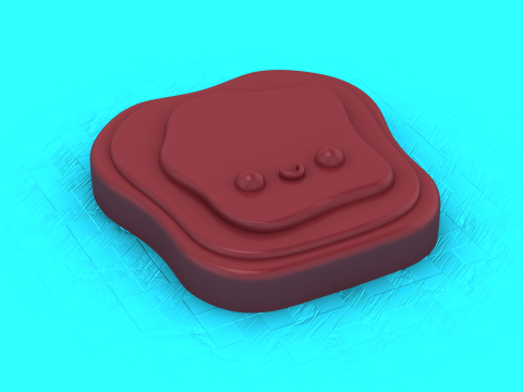 Titre Mignon Squishy Blob Personnage Minimal Modèle de Jouet 3D Modèles ...