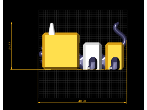 Título do modelo Cute Cube Kitty Toy Low Poly Stylized Cat Modelo de ...