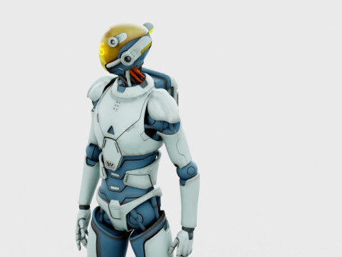 Realistic Robot Fully Rigged and Animated Android 3D Model in Robot ...