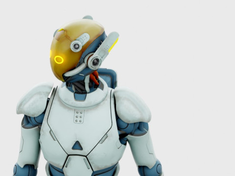 Realistic Robot Fully Rigged and Animated Android 3D Model in Robot ...