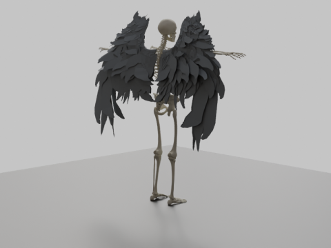 Squelette Humain Ailé Anatomie Angélique Articulée Modèle 3D in ...