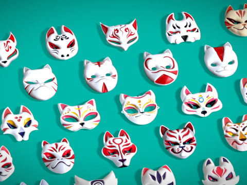 Pack de 66 masques Naruto - Anbu Uchiha Tobi Obito - Collection Lowpoly ...