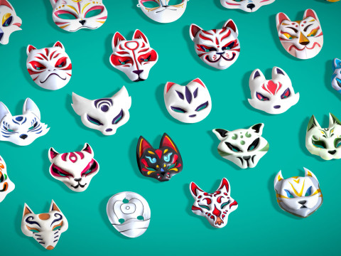 Pack de 66 masques Naruto - Anbu Uchiha Tobi Obito - Collection Lowpoly ...